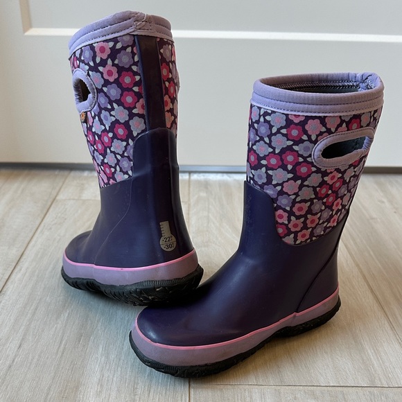 Bogs | Shoes | Bogs Purple Floral Bloom Girls Winter Boots | Poshmark